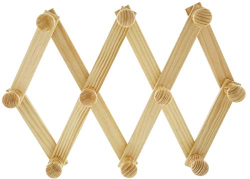 Candyqueen 1Pcs Hanging Wall Wooden Peg Hooks Wall Rack Hanger for Coat/Keys/Hats/Purse/Bag/Coffee Mugs Home Decor
