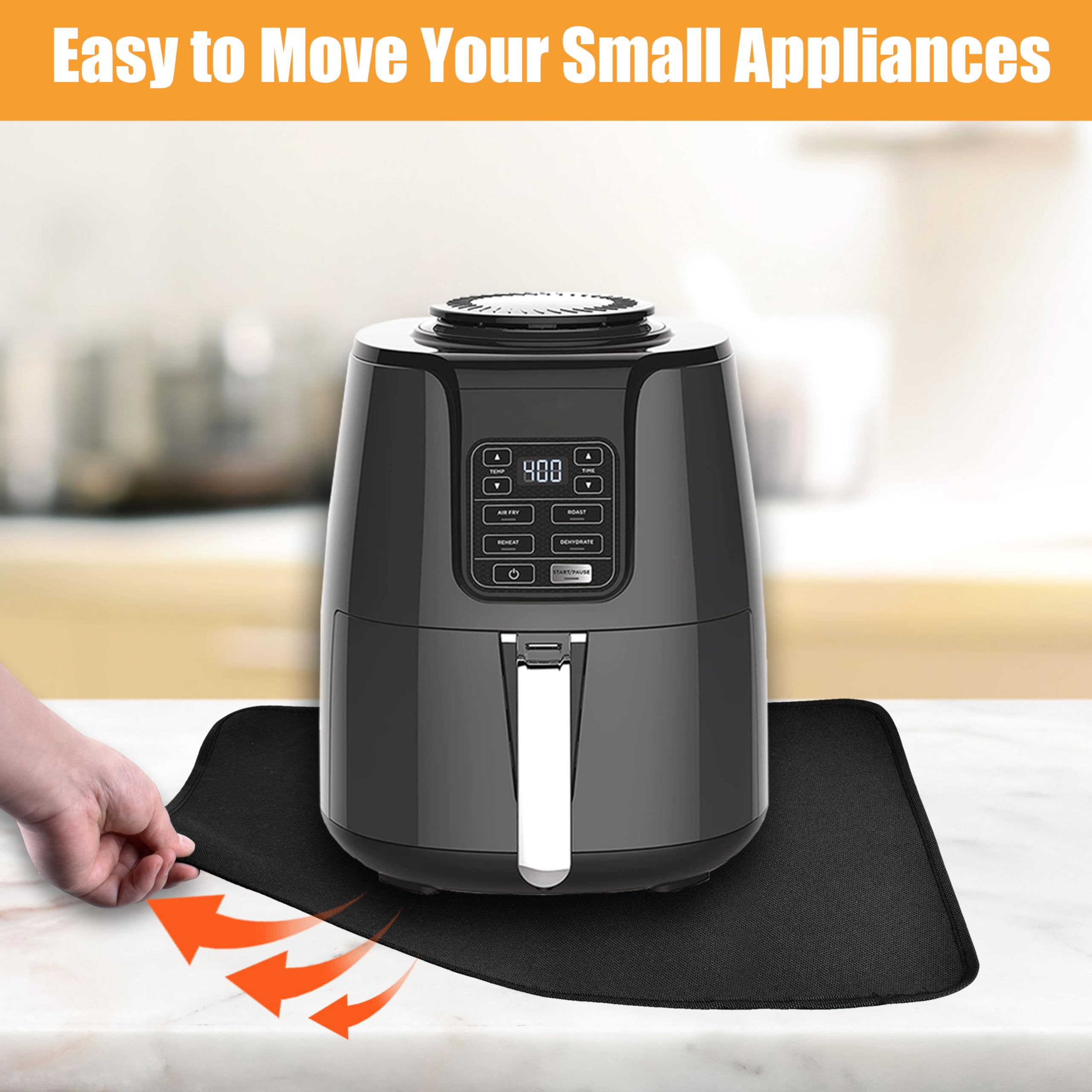 2PCS Heat Resistant Mat for Air Fryer,Deep Fryer,Oven,16x20in Hot Pads for Kitchen Counter Heat Protector,Under Coffee Maker Mats for Quartz Countertop Protector,Deep Fryer Coffee Machine Accessories