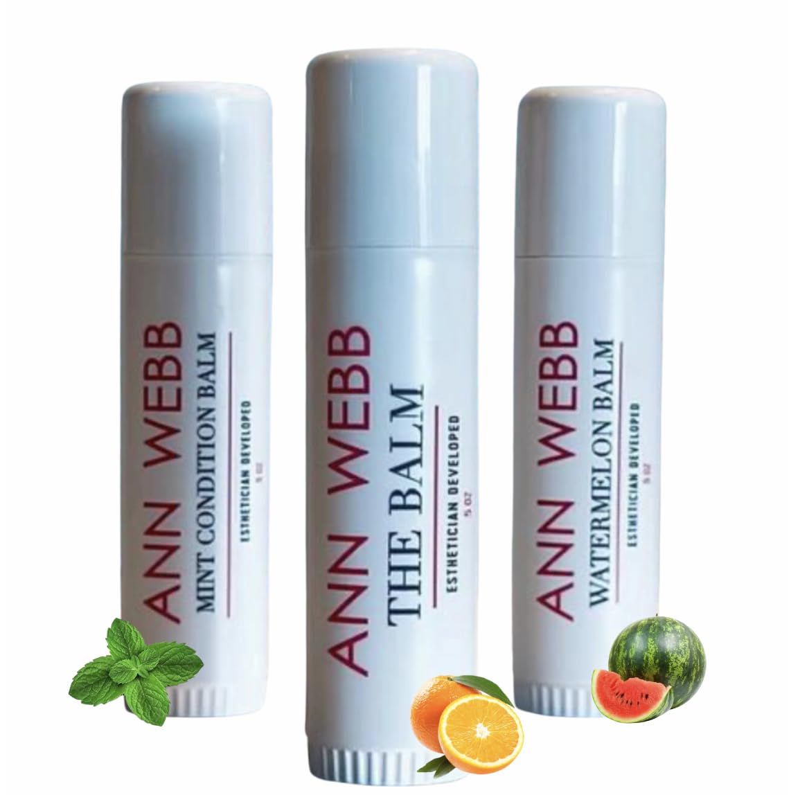 ANN WEBB Balm Lip Moisturizer for Dry Lip Care - Organic Lip Balm for Chapped Lips - Anti-aging - UV protecting Lip Repair for Hydrating Lips Oversized - Best Balm - Original .5oz