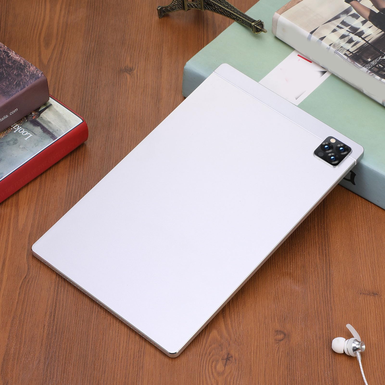 14:1710 Inch Tablet, 6GB 128GB 5G WiFi 2560x1600 Resolution HD Tablet, 2MP Front 5MP Rear Dual SIM Dual Standby Tablet PC for Business, Office, Gaming (Silver)