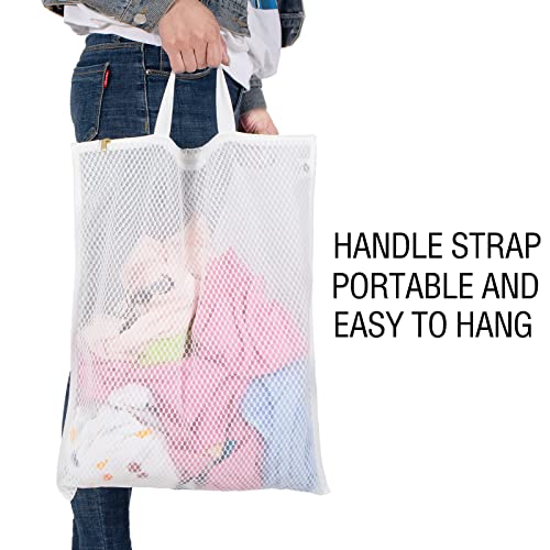 Tenrai Laundry Bag Mesh Wash Bag,Use YKK Zipper,Tote Bag Bathroom Hanging, Bra Fine Mesh Wash Bag for Underwear 3 Bags(3L Cellular Mesh)