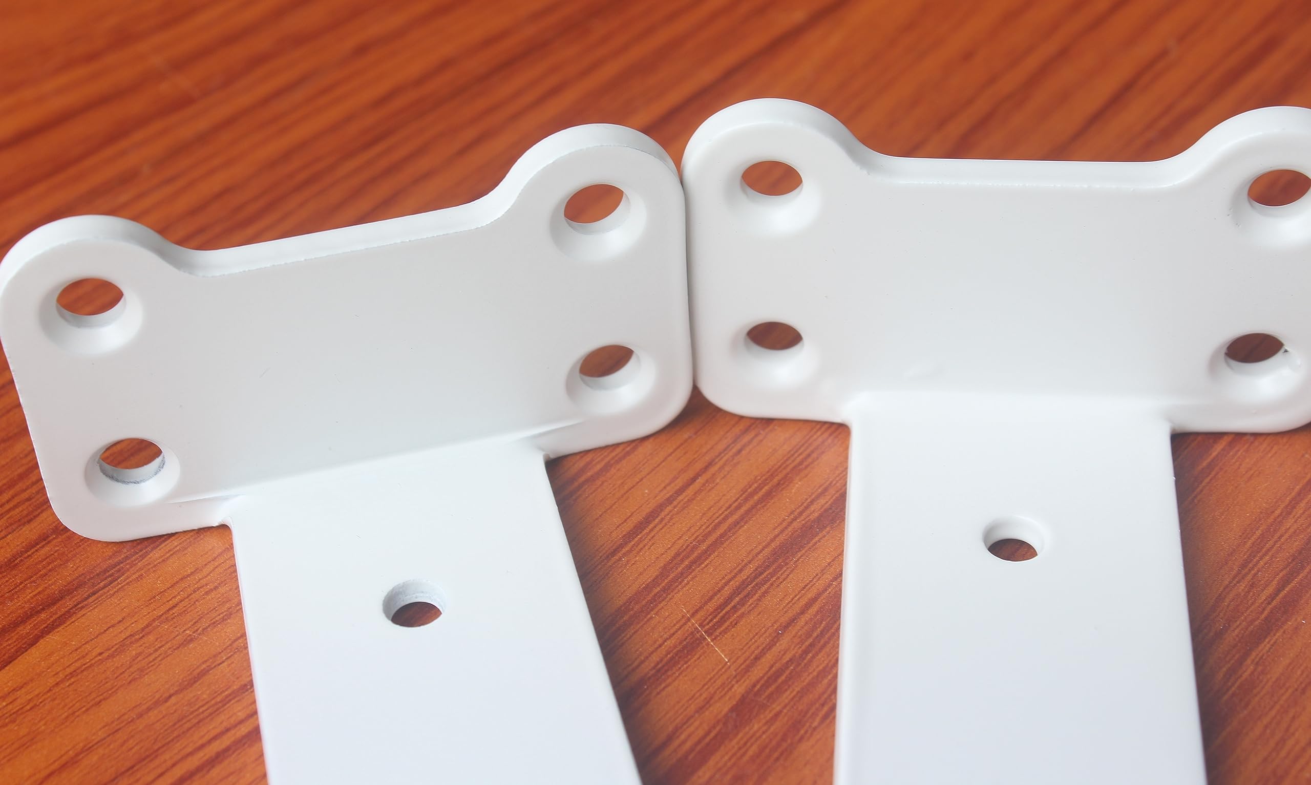 12 Pack - 5 inch White Hidden Invisible L Shelves Brackets, Floating Hidden Shelf Brackets Heavy Duty Shelf Brackets Industrial L Shelf Bracket (1/5 Inch Thicked) Iron Shelf Brackets