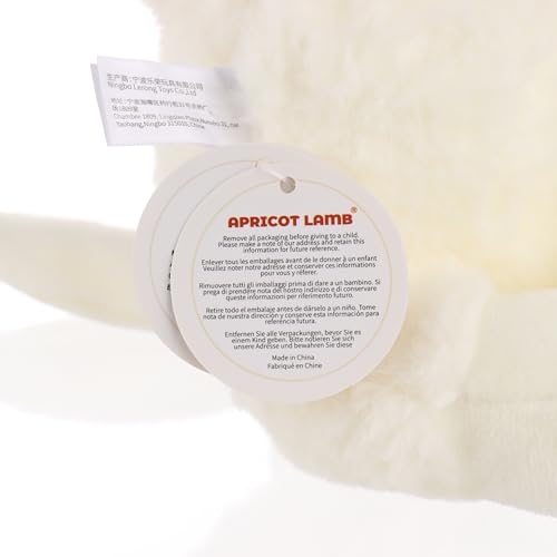 Apricot Lamb Toys Plush Cream Bunny Rabbit Stuffed Animal with Fluffy Soft Ears (Cream Bunny, 8 Inches)