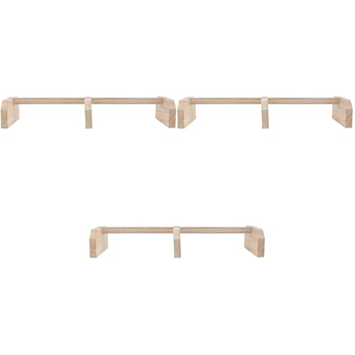 3 pcs Brooder Stand Horse Pet Accessories Chicks Single Toys Hens Swing Chick Standing Wood Pigeon Parrots Training Big Bar, Supplies Perch- Coop and Trainning for Garden