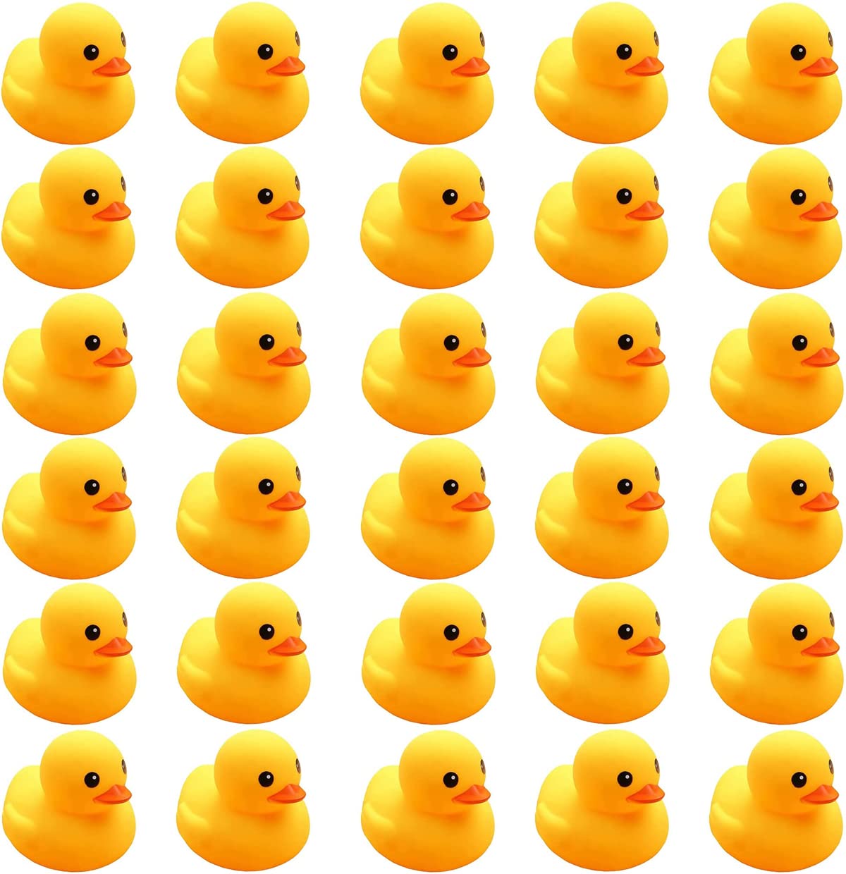 CICITOYWO Yellow Rubber Ducks, 30pcs Preschool Small Bath Toys Bathtub Floating Squeaky Duckies Gift for Baby Shower Infants Kids Toddler Party Decoration (Small)
