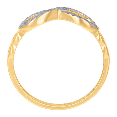 14k Two tone Gold Womens Infinity Ring Measures 6mm Wide Jewelry for Women