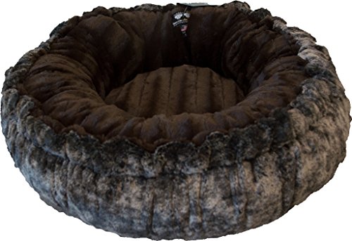 BESSIE AND BARNIE Koala/ Godiva Brown Luxury Ultra Plush Faux Fur Bagelette Pet/Dog Bed (Multiple Sizes), S- 30"