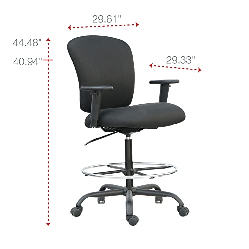 Alera ALEMT4610 Alera Mota Series Big And Tall Stool, Black