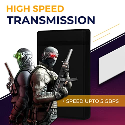 SUHSAI Gaming Hard Drive 500 GB Portable External Hard Drive USB 3.0 Storage Drive 2.5 HDD Compatible with Laptop Computer, Xbox, MAC, PS4, PS5, chromebook - Black