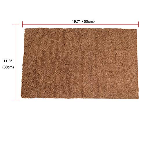 Hamiledyi Reptile Carpet Natural Coconut Fiber Tortoise Carpet Mat for Pet Terrarium Liner Reptile Supplies for Lizard Snake Chamelon Turtle Bedding Bunny Rabbit Mat(4 pcs)