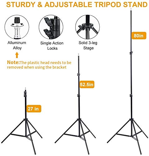 MOUNTDOG Softbox Lighting Kit 20"X28" Professional Photography Continuous Photo Studio Equipment with 2pcs 95W E27 Socket 5500K Video Lighting Bulb for Filming Portraits Shoot