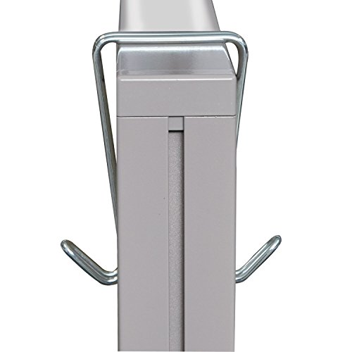 Alera CH2SR Double Sided Partition Garment Hook, Silver, Steel, 2/pk
