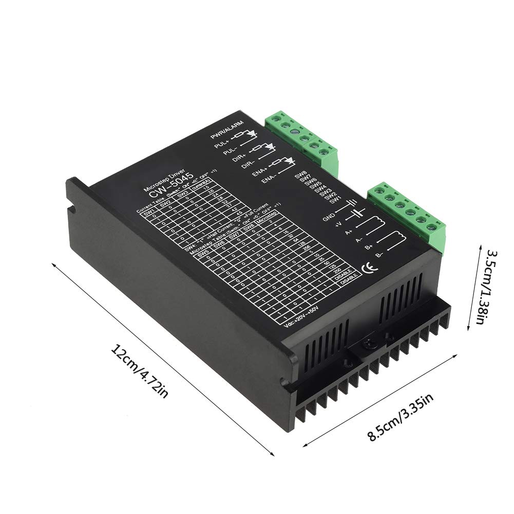 Fdit Stepper Motor, Stepper Motor Microstep Driver 4.5A 24V-50VDC for CNC Motors CW-5045