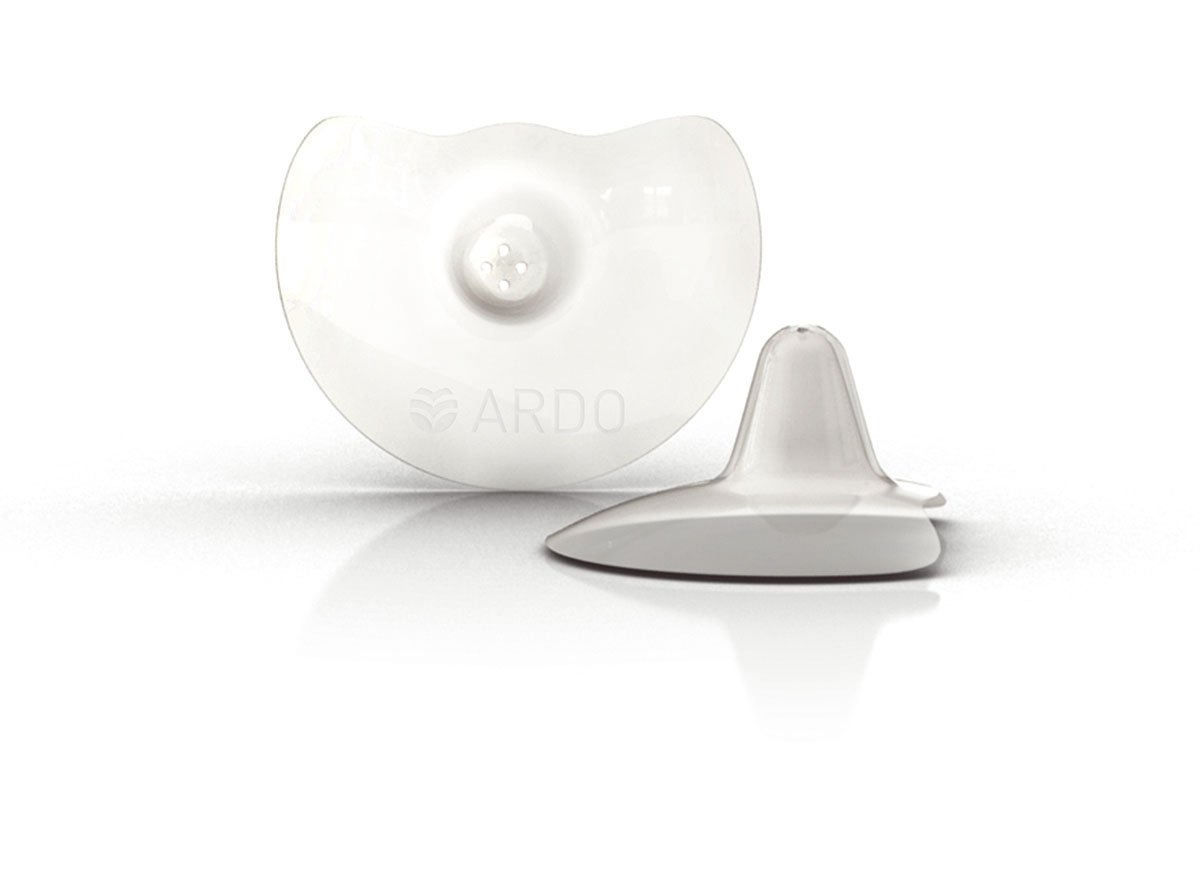 Ardo Tulips Contact Nipple Shields for Breastfeeding, Made in Switzerland, 2 Count with Carrying Case, BPA Free, (Size M, 20mm)