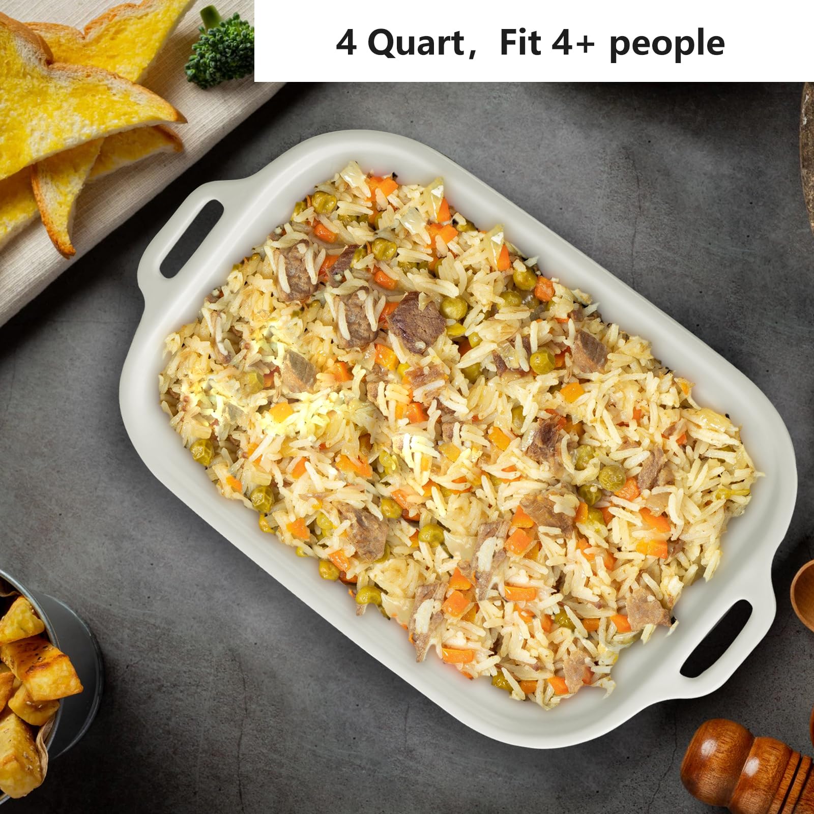 4-Quart Slow Cooker with Casserole Manual Warm Setting - Perfect Kitchen Small Appliance for Family Dinners, Dishwasher Safe Crock, Red
