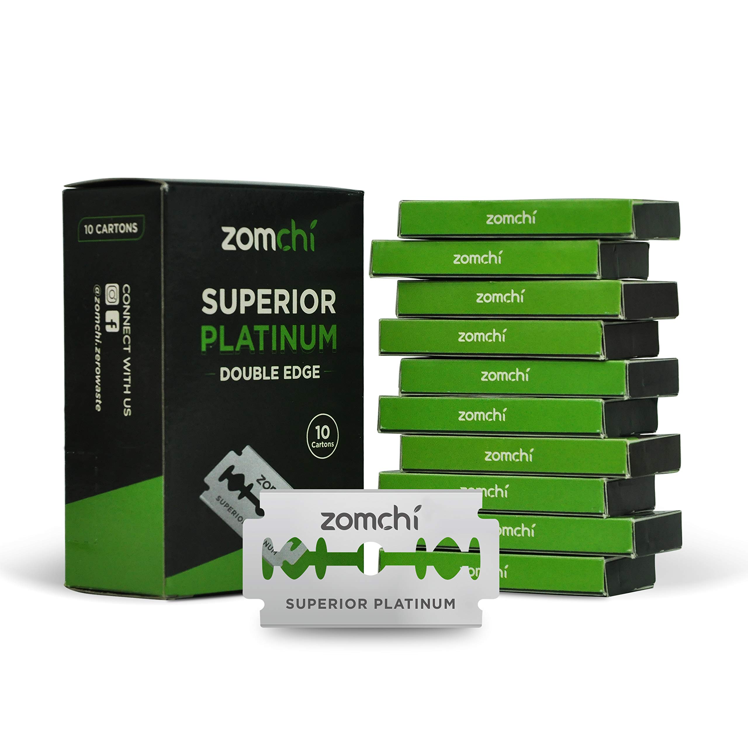 Zomchi Razor Blade Bank for Safety Razor Blade Storagement with 50 Counts Safety Razor Blades