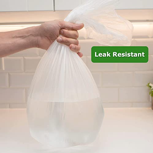4 Gallon Trash Bags Small Bathroom Garbage Bags Clear Plastic Wastebasket Trash Can Liners for Home and Office Bins, 200 Count