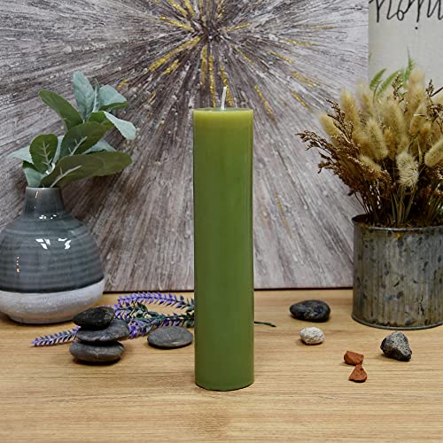 2 x 9 Sage Green Pillar Candle
