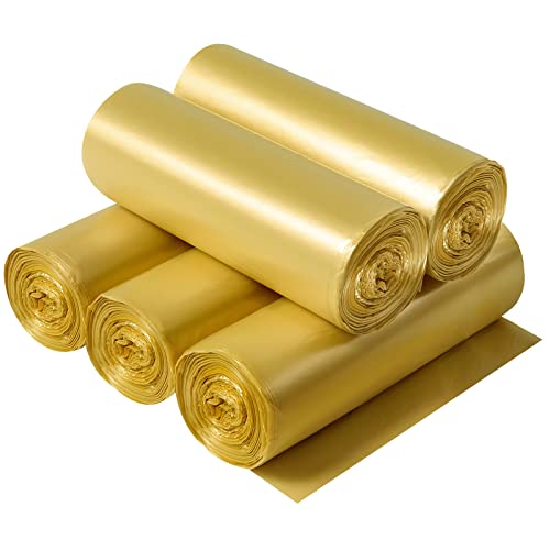 4 Gallon/100pcs Small Garbage Bags,Strong Trash Bags,Small Trash Bags for Office Home Bedroom,Trash can Liner（Golden 100）