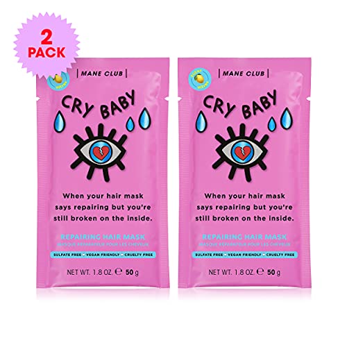MANE CLUB Cry Baby Deep Conditioner, cruelty free, vegan, no sulfates or parabens β Pack of 2