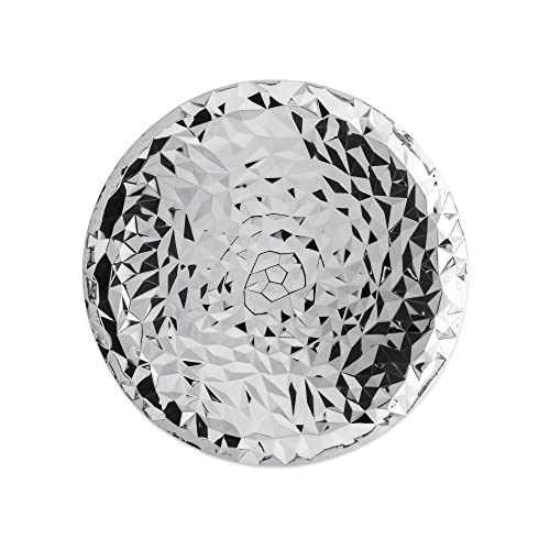 Alessi "Joy n 3" Round Tray in 18/10 Stainless Steel Mirror Polished, Silver