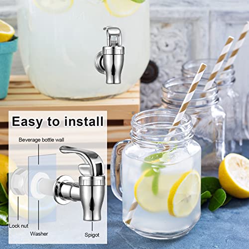 24 Pieces Beverage Dispenser Spigot Bulk Push Style Spigot Water Cooler Faucet Replacement Plastic Lever Spout Water Dispenser Spigot for Juice Lemonade Beverage Dispenser