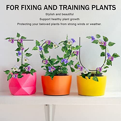 3 Pcs Plants Climbing Holder Rack I Love U Shape Metal Iron Climbing Plant Frame for Vines Ivy Roses