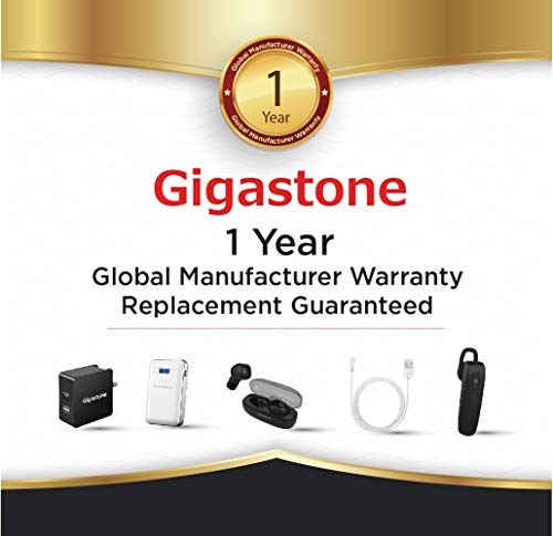 Gigastone D1 Bluetooth Earpiece 2-Pack, Wireless Handsfree Headset with Microphone, 6-8 Hrs Driving Single Ear Bluetooth Headset, Noise Canceling Mic, Compatible with iPhone Android