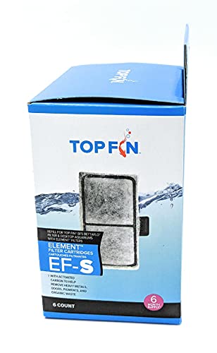 Top Fin EF-S Element Filter Cartridges (6 Count) for Fish Tank