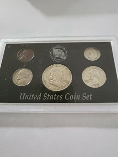 1950 Year Coin Set - 5 US Coins Mounted in a Plastic Holder
