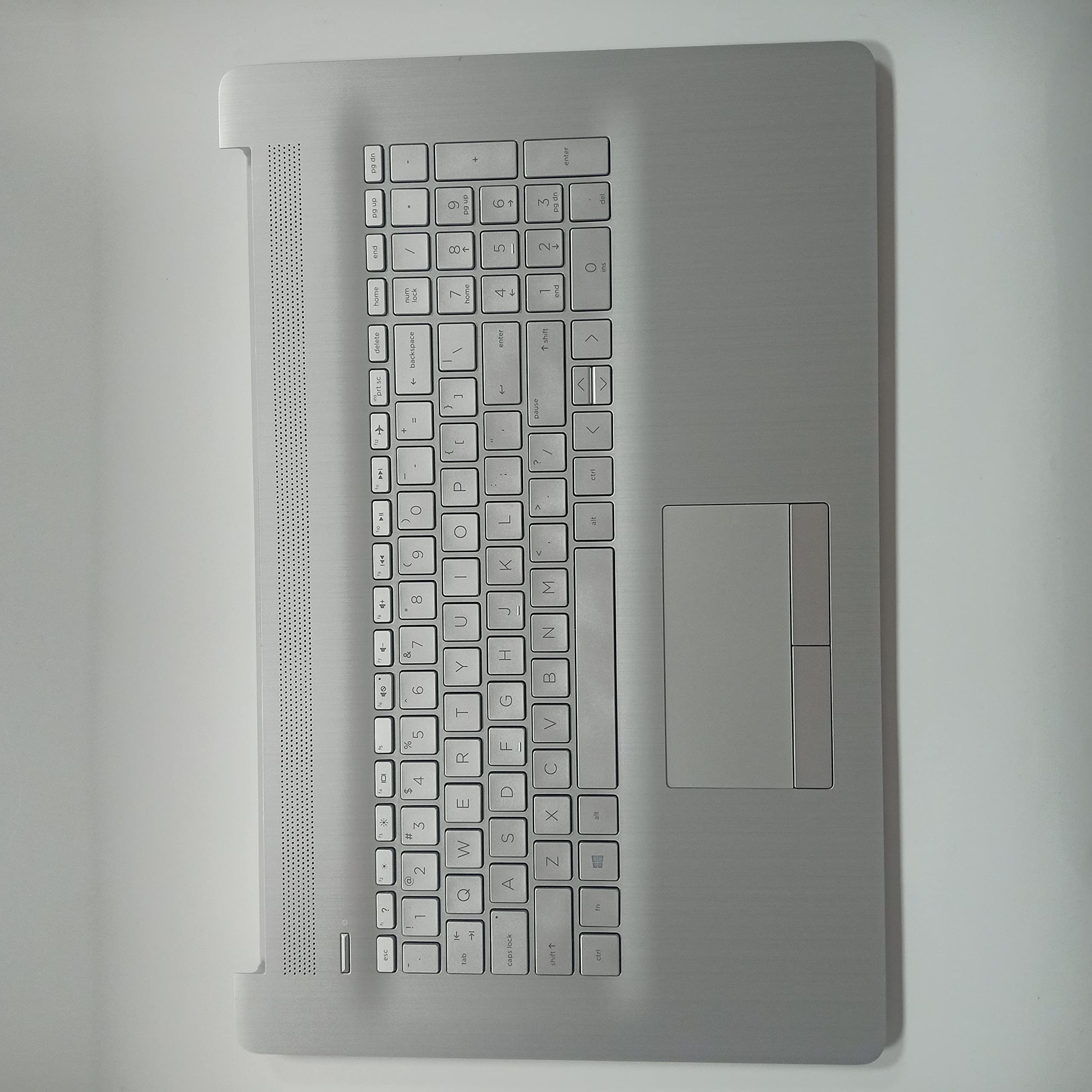 F-HONG ELECTRONIC Replacement for HP 17t-by 17z-ca 17-by 17-ca Laptop Upper Case Palmrest Keyboard Touchpad Assembly Part with ODD L92785-001 Top Cover Sliver 2020 Year, Silver, 17.3 inch