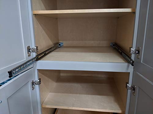 32'' Width Pull Out Drawer Wood Pull Out Tray Roll Out Drawer Box, Closet Organizer Cabinet Slide Out Shelve, W/ Ball Bearing Sliding Rails Wood Spacer - DIY (Fit Face Frame Cabinet B36 and Pantry36)