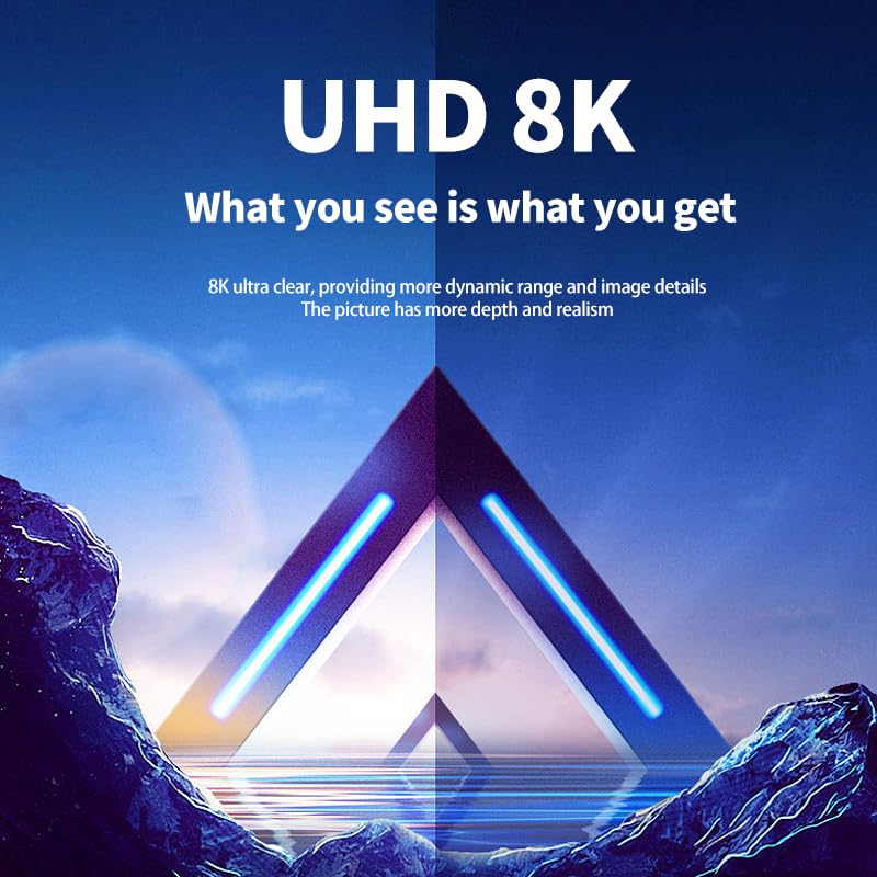 8K@60Hz 90-Degree Left Angle HDMI to MINI High-Speed Adapter(pack of 3), Supports HDR, 3D, 48Gbps, Compatible with DSLR, Camcorder, Graphics Card, Laptop, Projector, Suitable for Home and Office Use