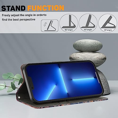 ALILANG for Samsung Galaxy Z Fold 3 5G Wallet Case with Credit Card Holder, Flip Book PU Leather Protective Magnetic Cover for Samsung Z Fold 3 Phone Case-Two Lions