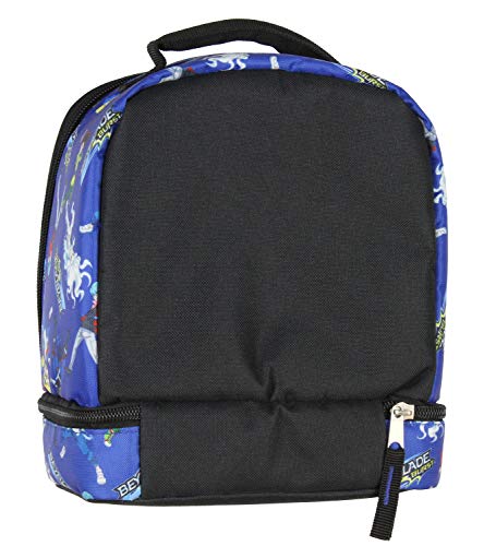 INTIMO Beyblade Burst Spinner Top Anime Characters Dual Compartment Insulated Lunch Box Bag Tote