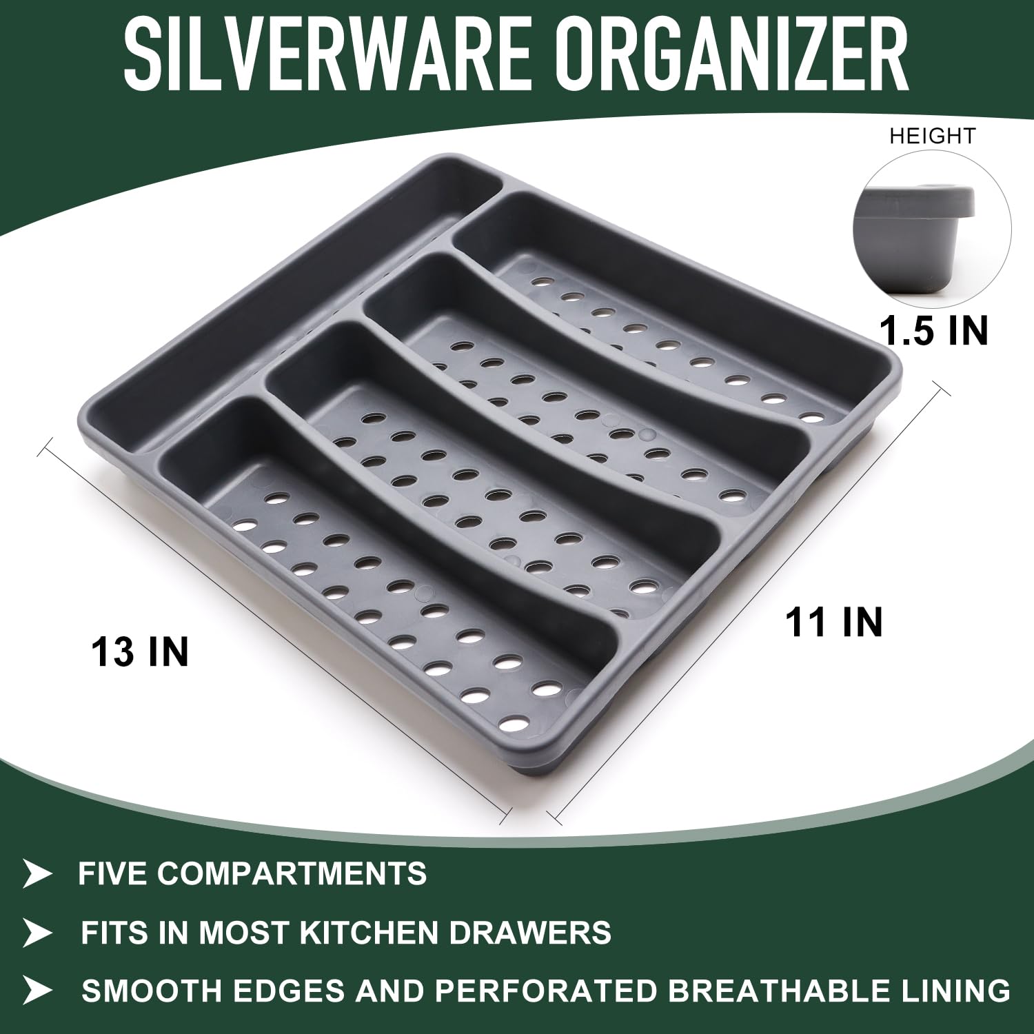21-Piece Black Silverware Set with Organizer Tray Stainless Steel Cutlery Utensil Set Kitchen Spoons and Forks Set Tableware Set Heavy Duty Flatware Set Service for 4 Forks Spoons and Knives Set