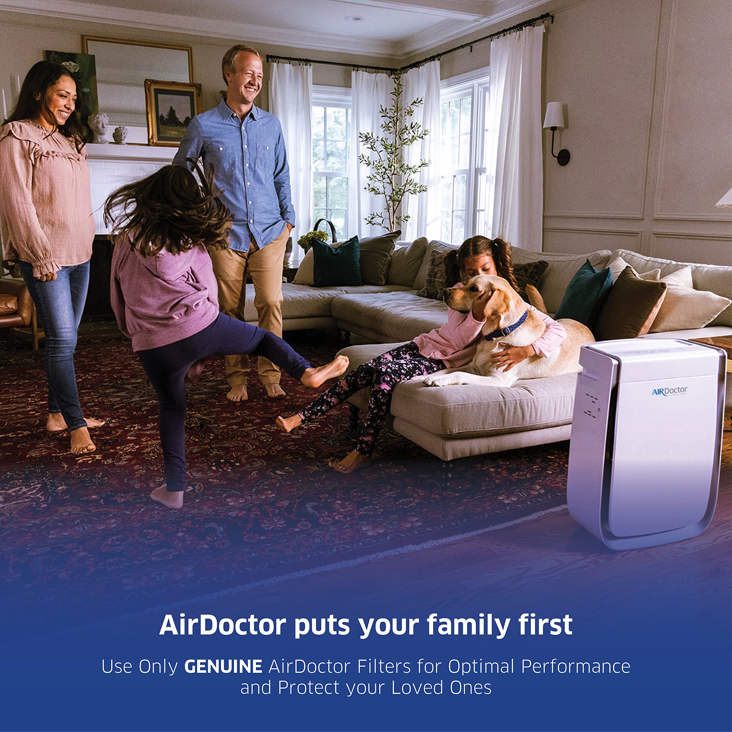 AIRDOCTOR AD3000 4-in-1 Air Purifier and AIRDOCTOR Genuine Replacement Carbon Gas Trap VOC Filter with Pre-Filter Bundle