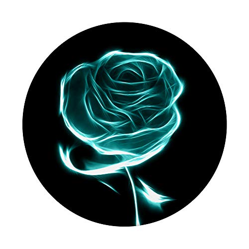 Green Teal Mint Rose Flower - Floral Chic Design PopSockets PopGrip: Swappable Grip for Phones & Tablets