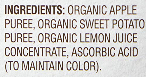 Amazon Brand - Mama Bear Organic Vegetarian Baby Food Pouch, Apple, Sweet Potato, 4 ounce (Pack of 1)