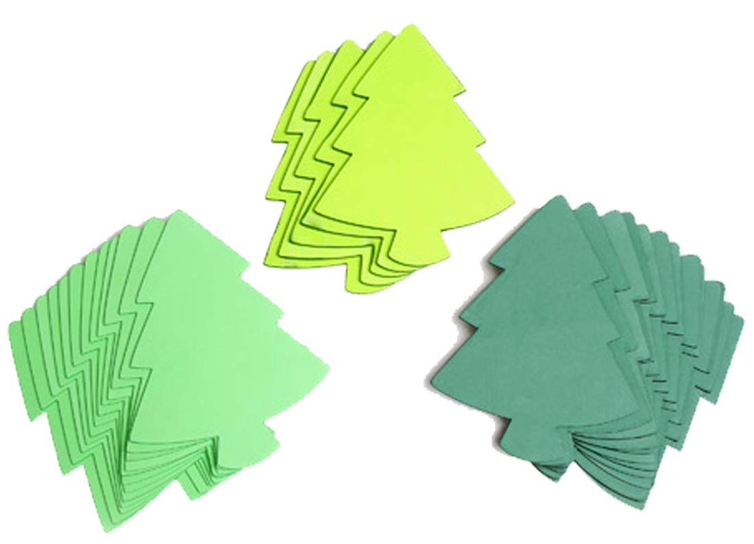 36 Piece Set of Large Foam Christmas Trees for Holiday Arts and Crafts Projects
