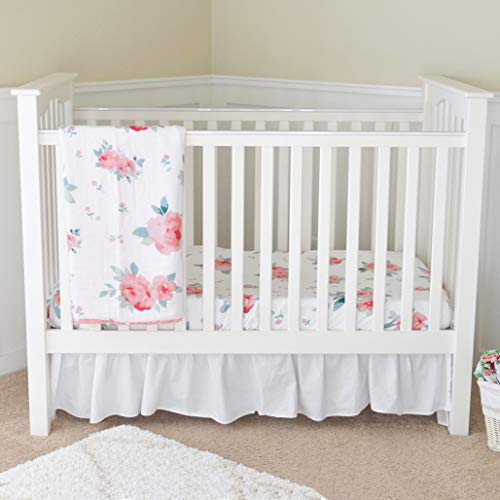Bebe au Lait Oh So Soft Muslin Snuggle Blanket - Rosy and Dewdrops