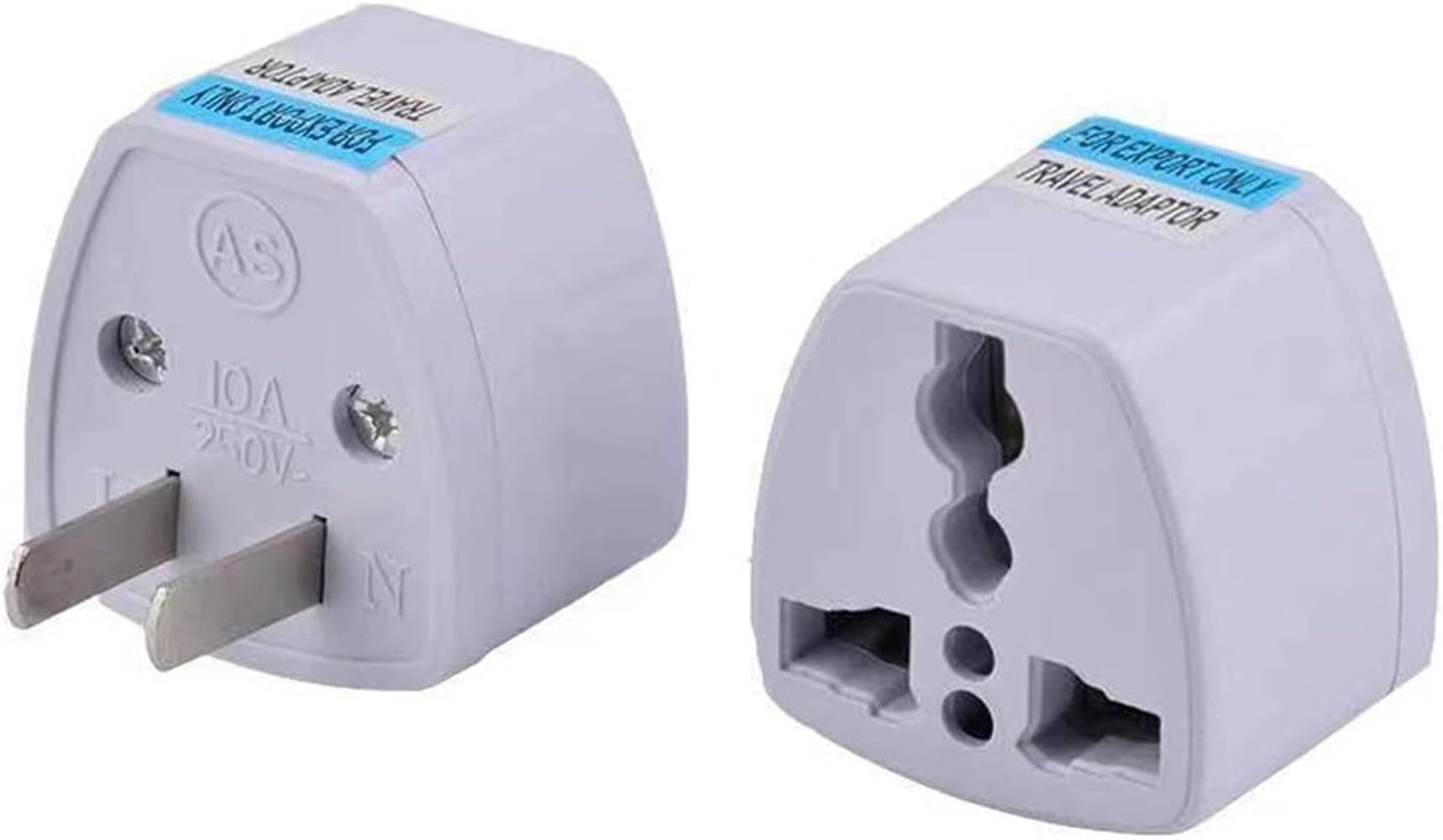 ANRANK 2 Pack UAE25010AK High Performance Universal UK/EU/AU to US Adapter Travel Power Plug Adapter Converters
