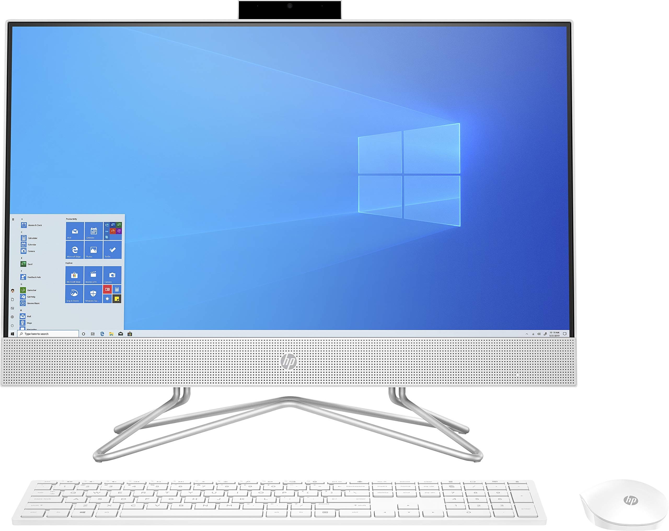 HP 24-df0042ds 23.8 FHD All-in-One Computer, AMD Athlon 3150U, 2.40GHz, 8GB RAM, 256GB SSD,Windows 10 Home 64-bit (Renewed)