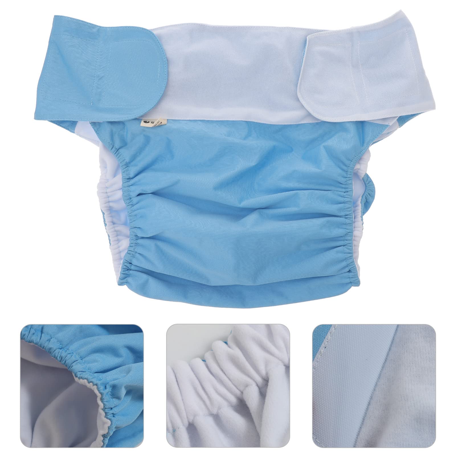 2pcs Seniors Women Men Diapers Covers Wraps Quality Sky Leakfree Nappy Polyester Washable Pee Breathable for Adults Bariatric Patients Bed Elderly Suits Overnight Diaper