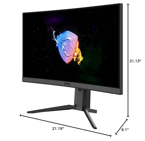 MSI G24C6P, 24" Gaming Monitor, 1920 x 1080 (FHD), VA, 144Hz, FreeSync, HDMI, Displayport, Tilt, Height Adjustable