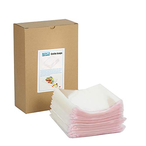 LISM 1000 Pack 6" x 8" Thick Clear Plastic Resealable Cellophane Adhesive Self Seal Bags 1.6 Mil Heavy Duty Packaging Envelopes Prints Photos Cards Gifts Cello Poly Bags
