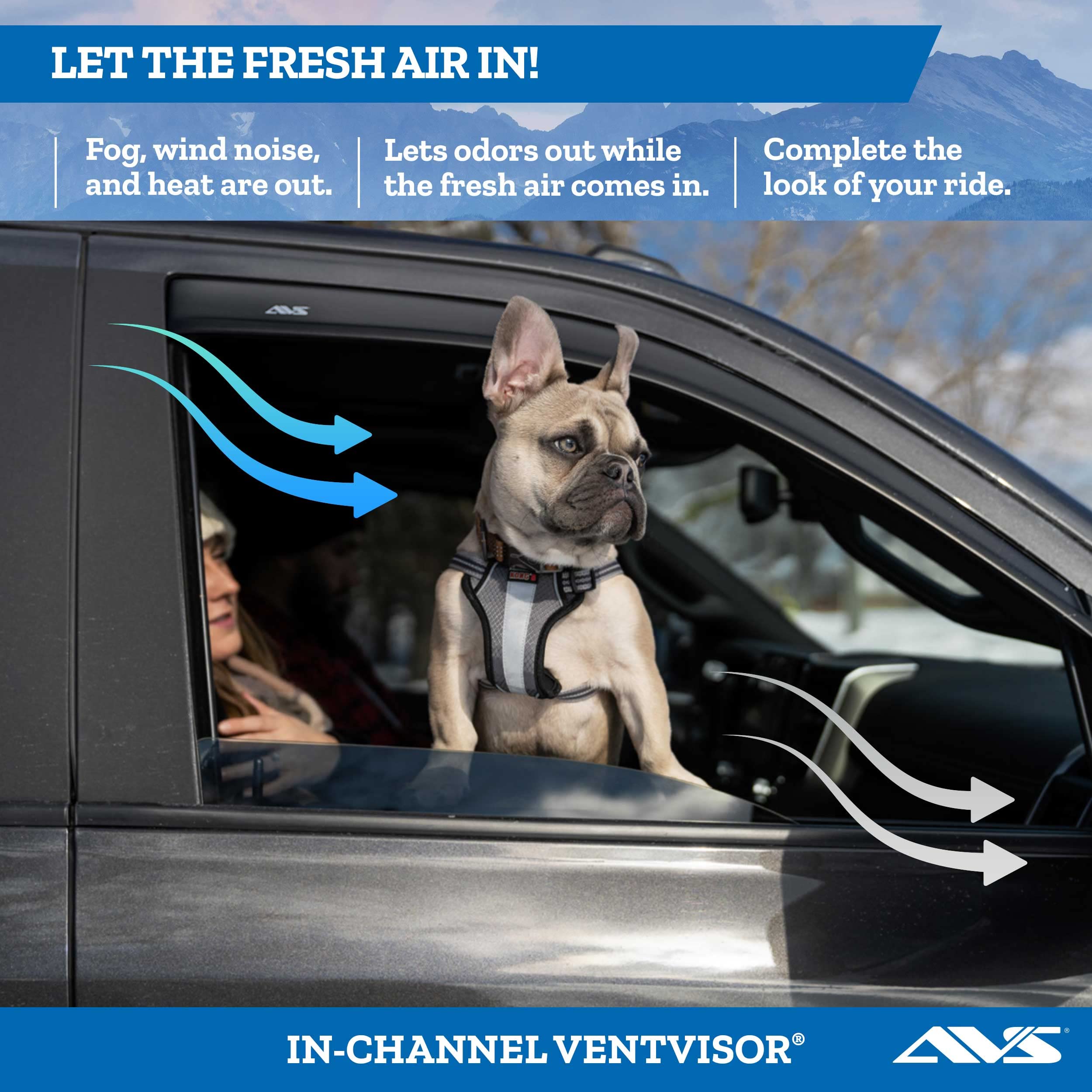 Auto Ventshade [AVS] In-Channel Ventvisor | 2008 - 2013 Cadillac CTS - Smoke, 4 pc. | 194447