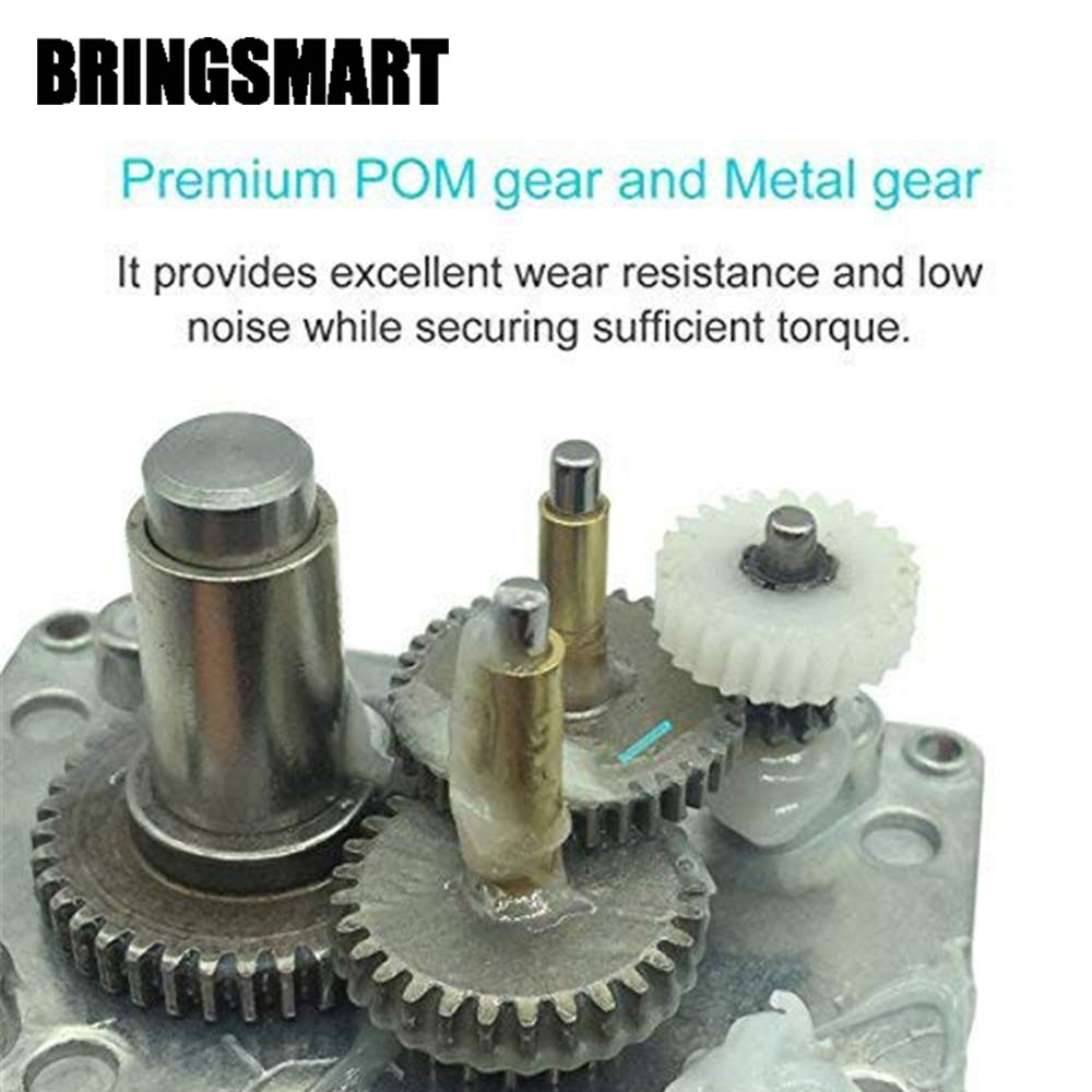 BRINGSMART 12V 12rpm DC Worm Gear Motor 70kg.cm High Torque Self-Locking Reversed Mini Turbine Geared Motor for DIY Robot Rotating Table Door Lock Curtain Machine (12V 12rpm)