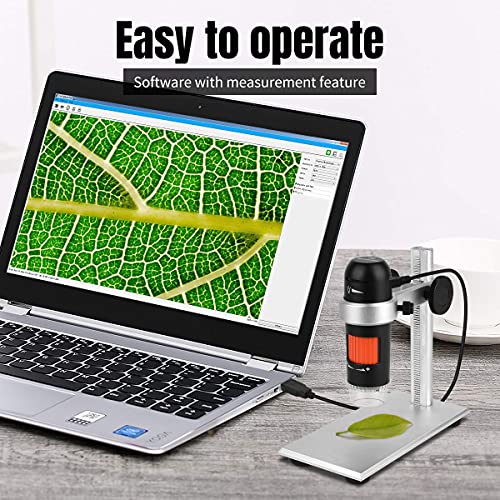 Digital USB Microscope with Polarizer, True 5MP Handheld Coin Digital Microscope with Metal Stand Compatible with Windows and MacBook for SMD Soldering Work Jewelers Coins Collection (5MP)