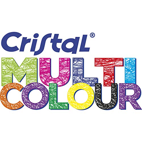 BIC Cristal Multicolour Ballpoint Pens With Wide Tip (1.6mm) Pens For Colourful Writing In Assorted Colours, Pack Of 15